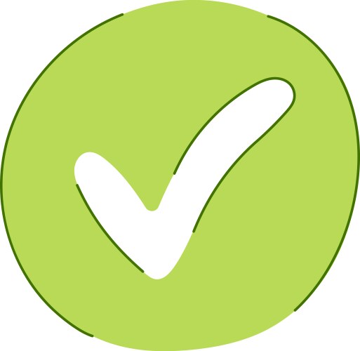 Graphic check mark cartoon Royalty Free Vector Image