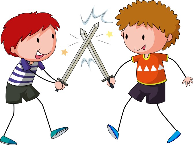 Sword fight Royalty Free Vector Image - VectorStock