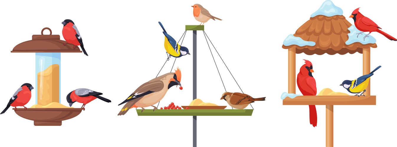 Winter Feed the Birds Vector Images (over 410)