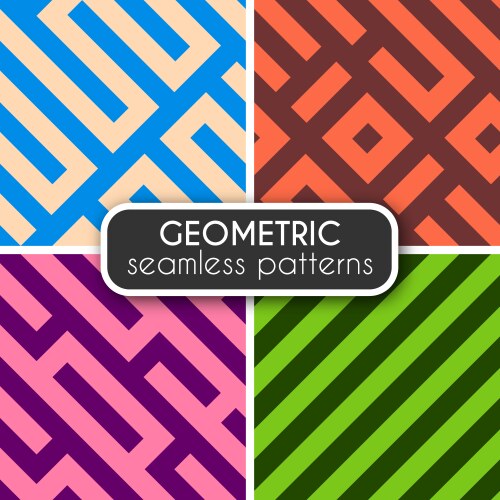 Seamless patterns with fabric texture Royalty Free Vector