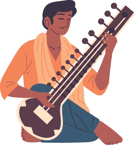 Playing Sitar Vector Images (over 350)
