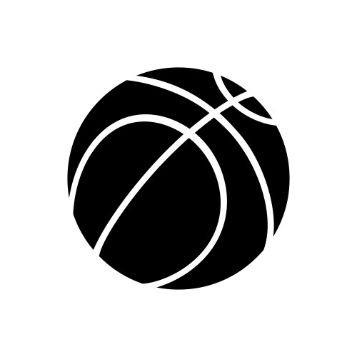 Swoosh cricket ball logo icon Royalty Free Vector Image