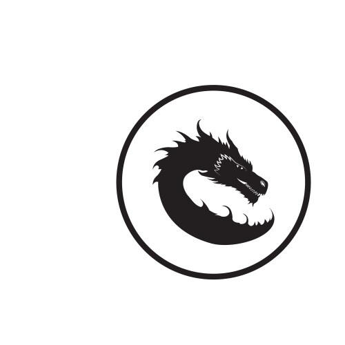 Dragon snake logo design Royalty Free Vector Image