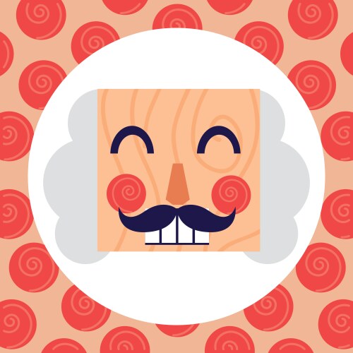 Nutcracker face design Royalty Free Vector Image