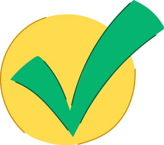 List check mark cartoon Royalty Free Vector Image