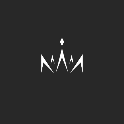 Royal crown logo mockup monogram jewel tiara Vector Image