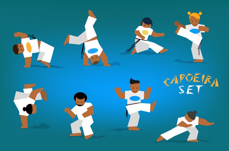 Capoeira set Royalty Free Vector Image - VectorStock