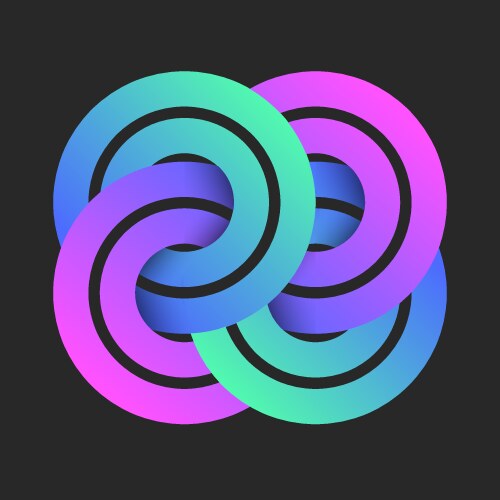 Connect word logo with chain link technology Vector Image