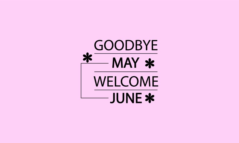 Goodbye may a stylish text tribute Royalty Free Vector Image