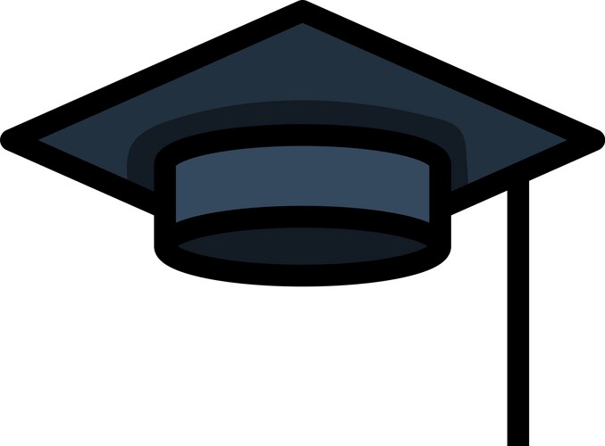 Graduation cap over a book Royalty Free Vector Image