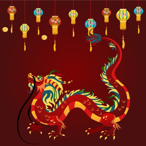 Traditional chinese dragon ancient symbol Vector Image
