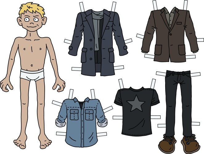 Paper Doll Boy Vector Images (over 320)