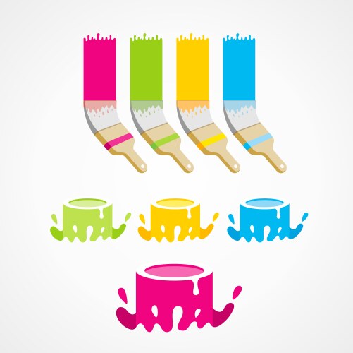 Rainbow colors tube paints Royalty Free Vector Image