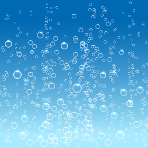 Water bubbles seamless background in cartoon style