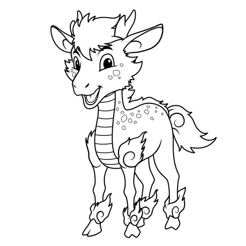 Kirin cartoon Royalty Free Vector Image - VectorStock