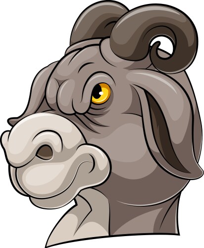 Cartoon Goat Head Strong