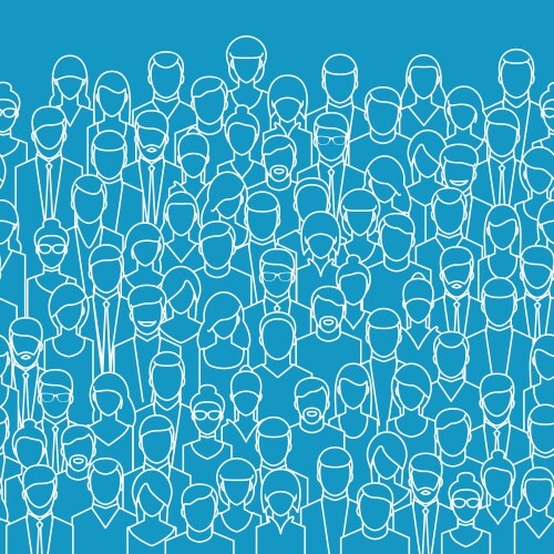 Crowd abstract people Royalty Free Vector Image