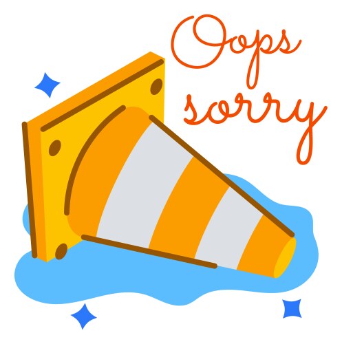 Damage cone Royalty Free Vector Image - VectorStock