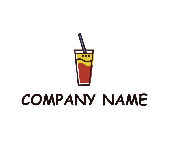 Healthy drink and beverage logo design Royalty Free Vector