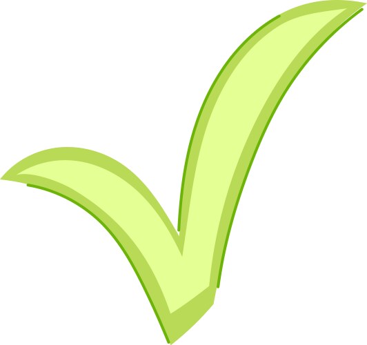 Graphic check mark cartoon Royalty Free Vector Image