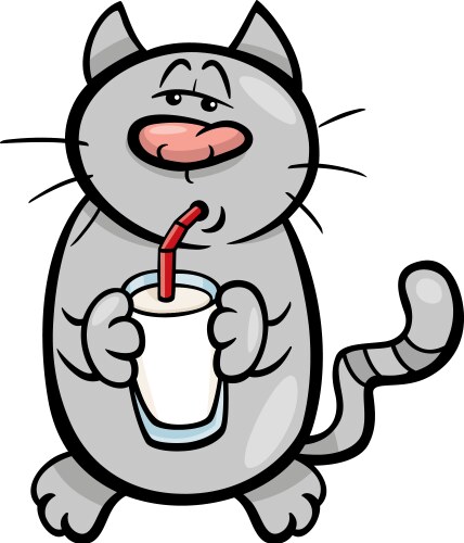 Set cat drinking Royalty Free Vector Image - VectorStock