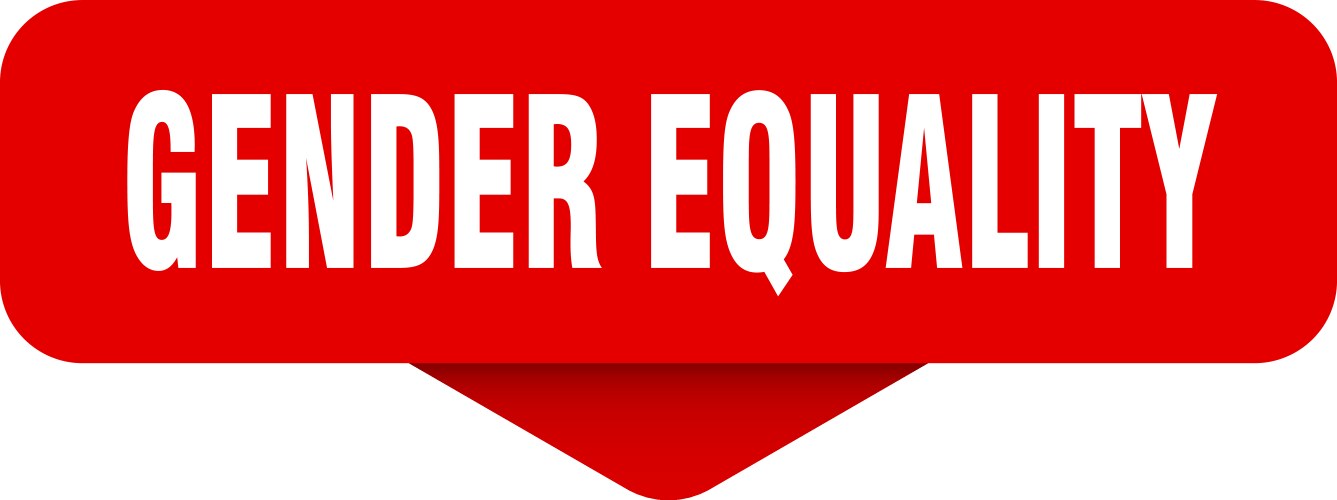 Gender equality sticker sign Royalty Free Vector Image