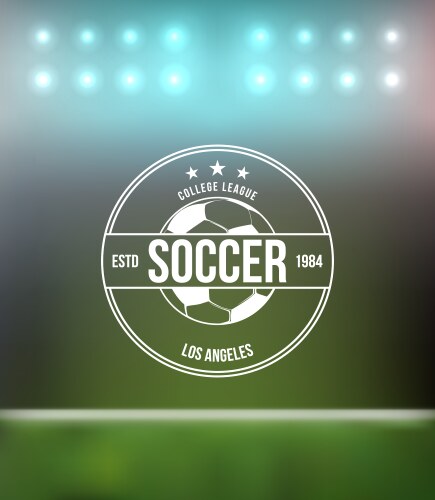 Soccer football typography badge design element Vector Image