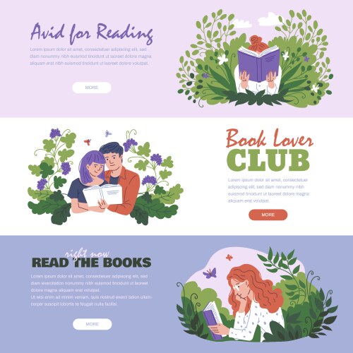 Young people reading a book with enjoy and great Vector Image