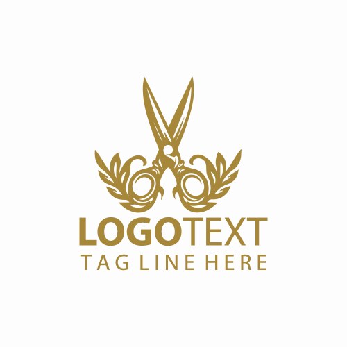 Scissor logo Royalty Free Vector Image - VectorStock