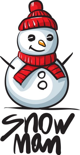 Cartoon pointing snowman Royalty Free Vector Image