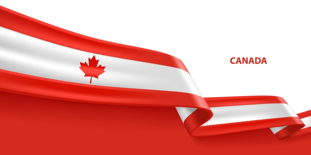 Waving Canadian Flag Vector