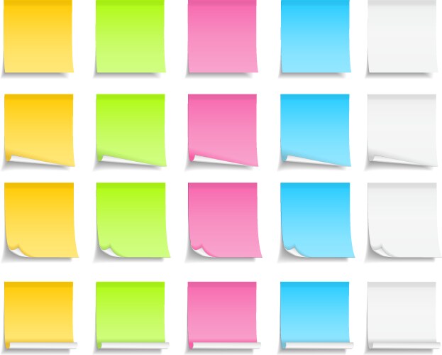 Post it note paper Royalty Free Vector Image - VectorStock