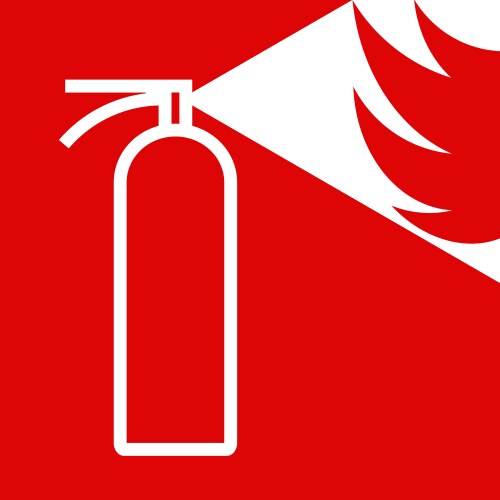 Fire extinguisher sign Royalty Free Vector Image