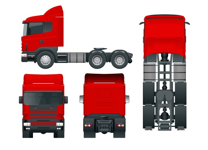 Truck tractor or semi-trailer combination Vector Image