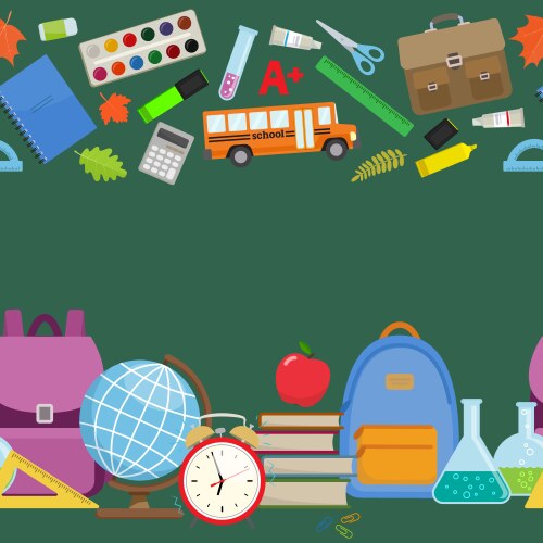 Back to school border Royalty Free Vector Image