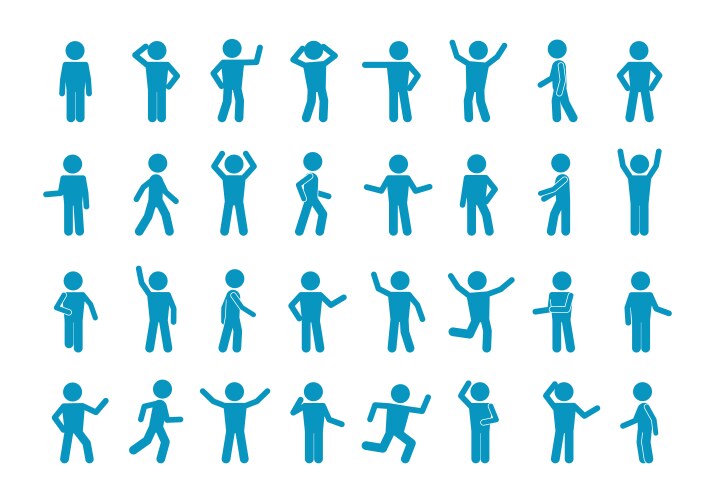 Walking Stick Figure Vector Images (over 2,200)