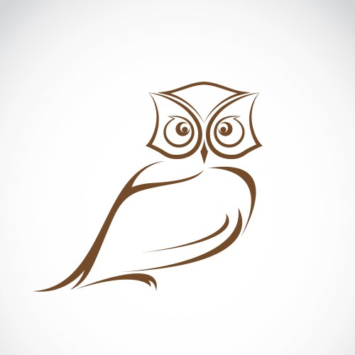 Wisdom owl hand drawn sketch icon Royalty Free Vector Image