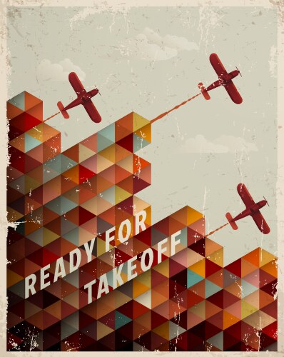 Retro web design template Royalty Free Vector Image