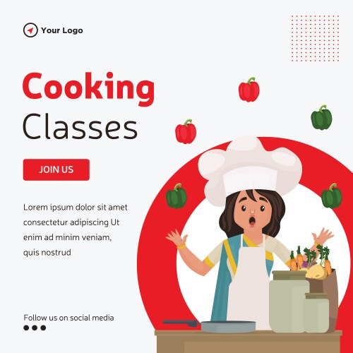 Cooking cuisine logo cute girl in chef hat Vector Image