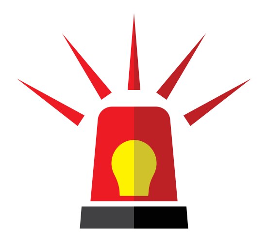 Red light alarm Royalty Free Vector Image - VectorStock