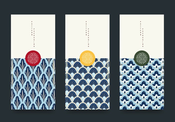 Packaging templates japanese style background Vector Image