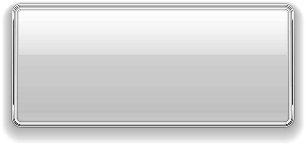 White rectangle button 3d web interface element Vector Image