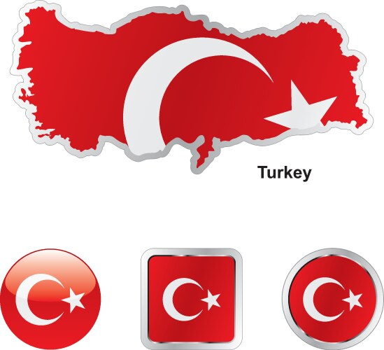 Colorful Turkey Map Royalty Free Vector Image - VectorStock