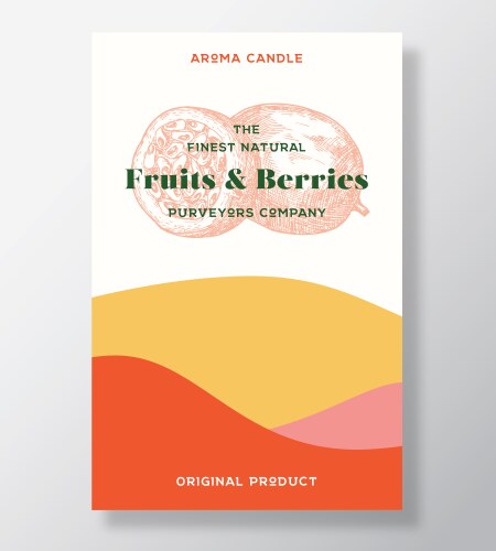 Aroma candle label design templates set scented Vector Image