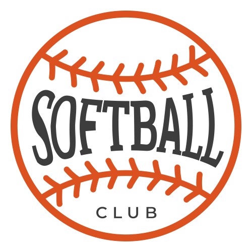 Circle emblem softball junior tournament Vector Image