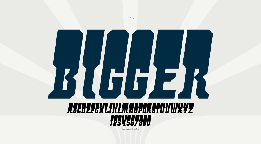 Bold and strong geometric font for logos Vector Image