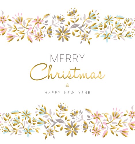 Decorative gold christmas design element Vector Image