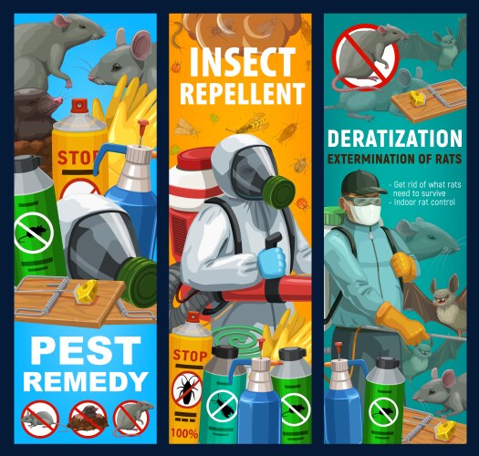 Mosquito and pest control banner Royalty Free Vector Image