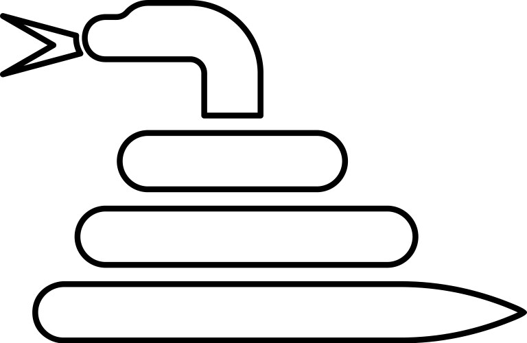 Head snake contour outline line icon black color Vector Image