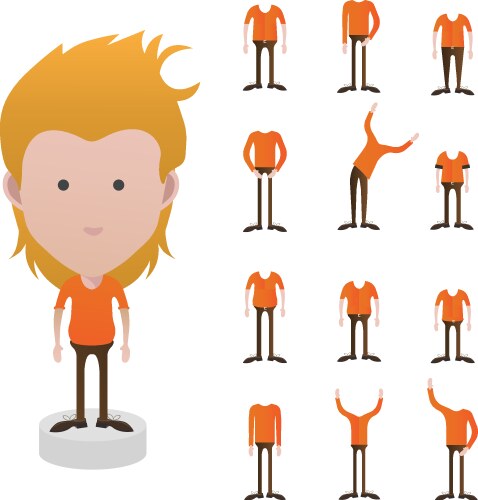 Different types of male body similar to circle Vector Image